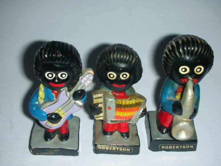 Set of hand painted Robinson jam gollywog figures - South Perth ...