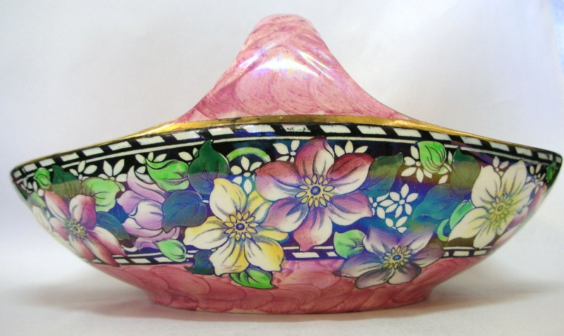 Maling Ware "Clematis" Basket - South Perth Antiques & Collectables
