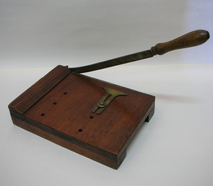 Mahogany Paper Guillotine - South Perth Antiques & Collectables