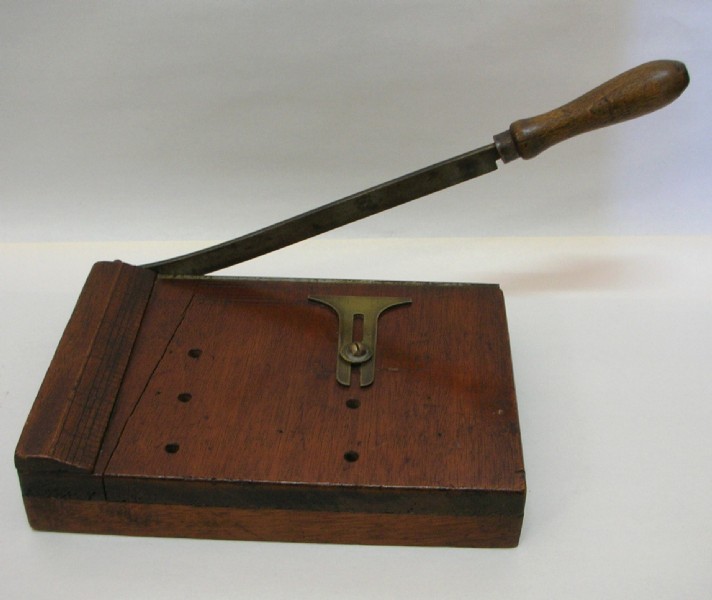 Mahogany Paper Guillotine - South Perth Antiques & Collectables