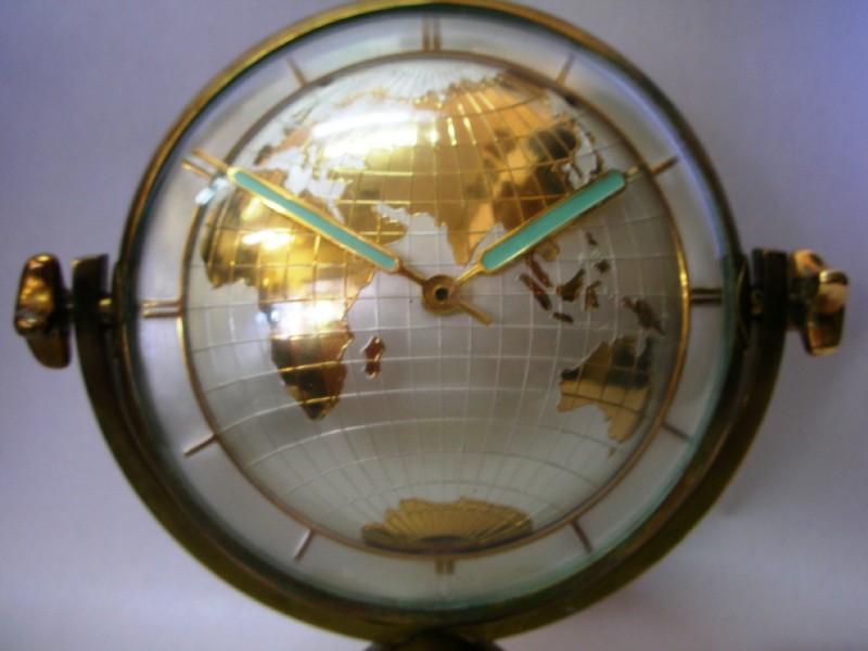 German double faced Estyma desk clock. - South Perth Antiques ...