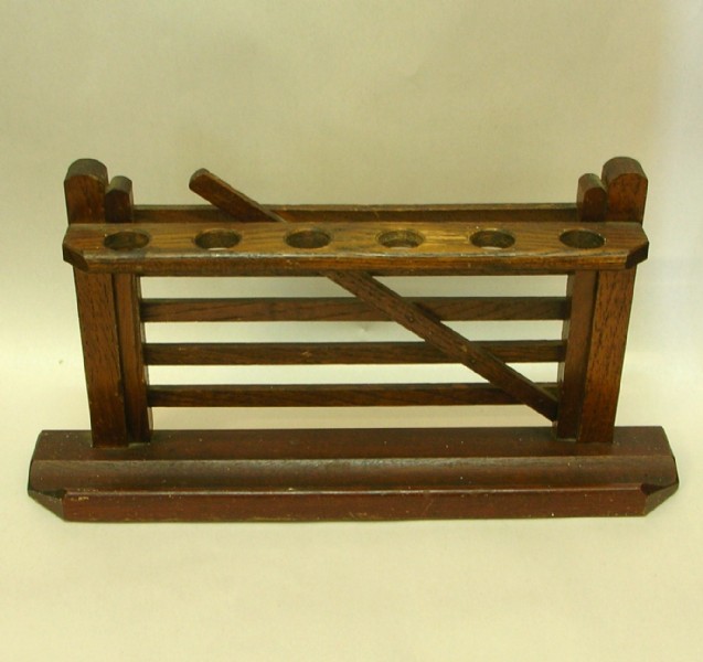 Oak & Mahogany Pipe Rack - South Perth Antiques & Collectables