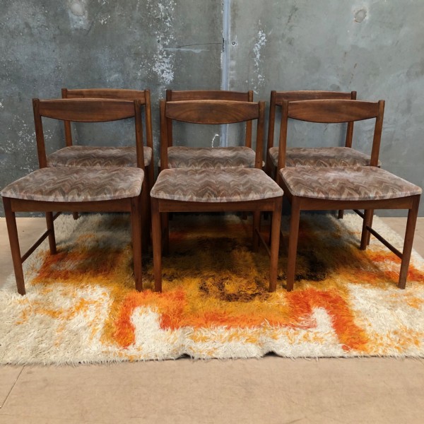 A Set Of Six Teak Mcintosh chairs - South Perth Antiques & Collectables