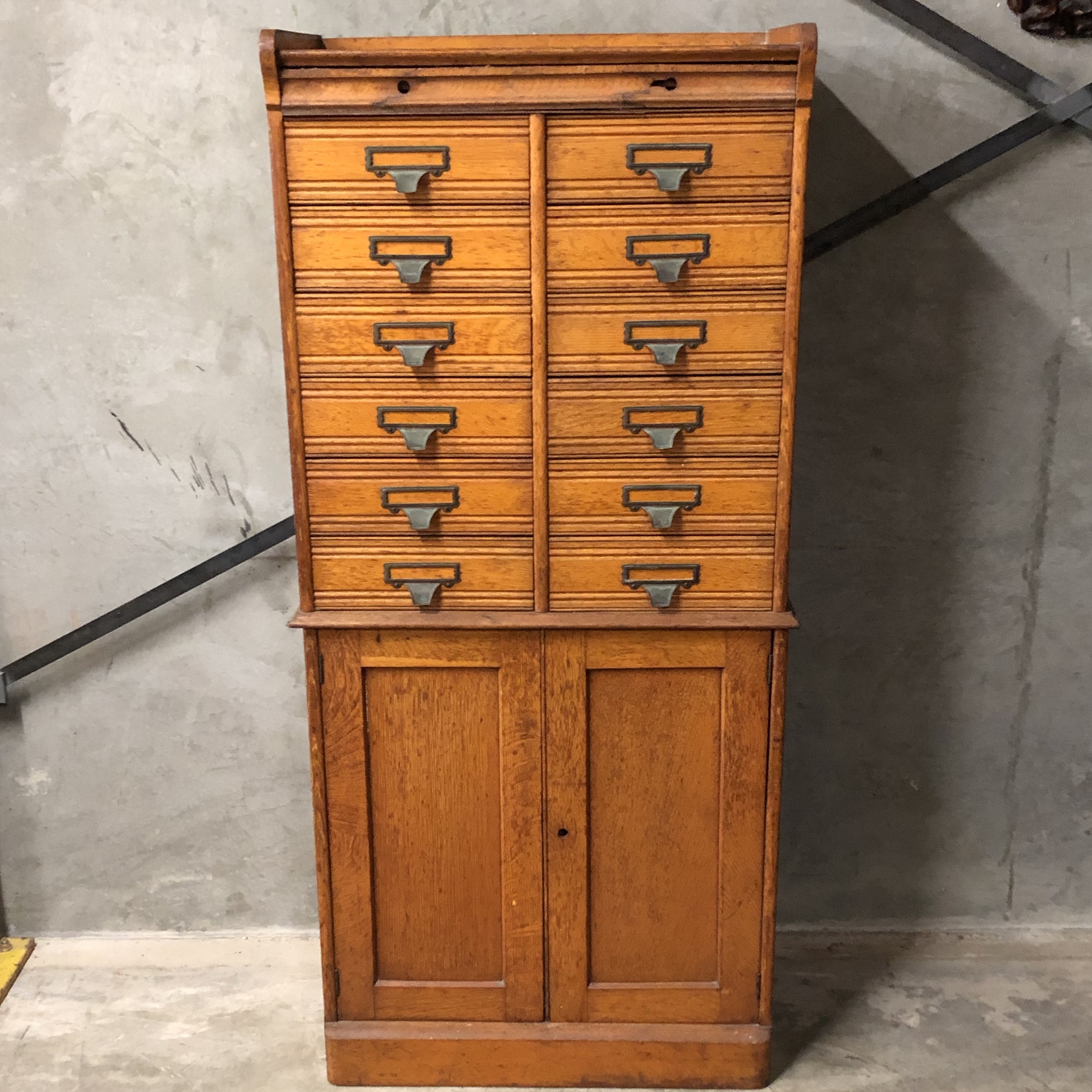 A Victorian oak file cabinet - South Perth Antiques & Collectables