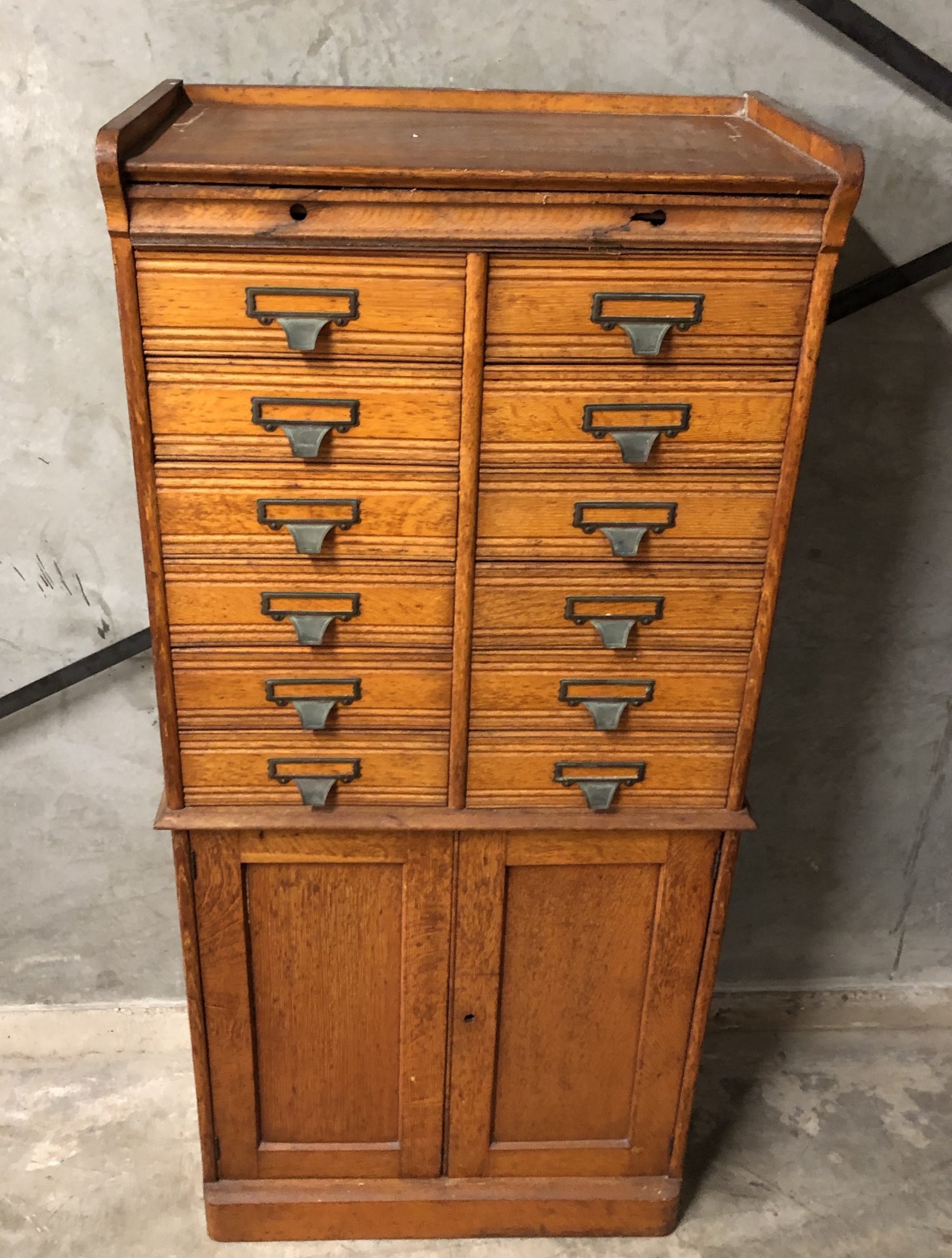 A Victorian oak file cabinet - South Perth Antiques & Collectables