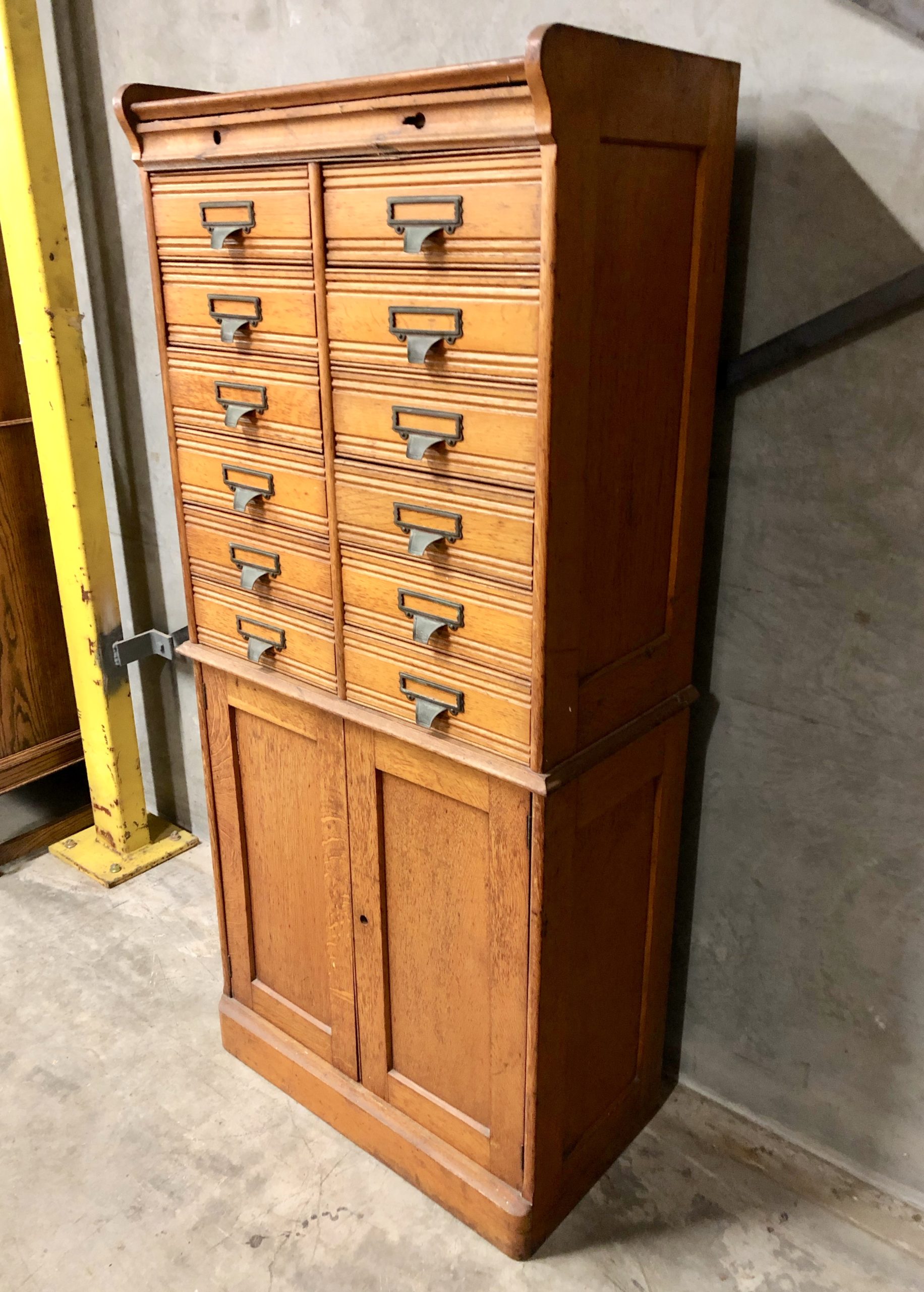 A Victorian oak file cabinet - South Perth Antiques & Collectables