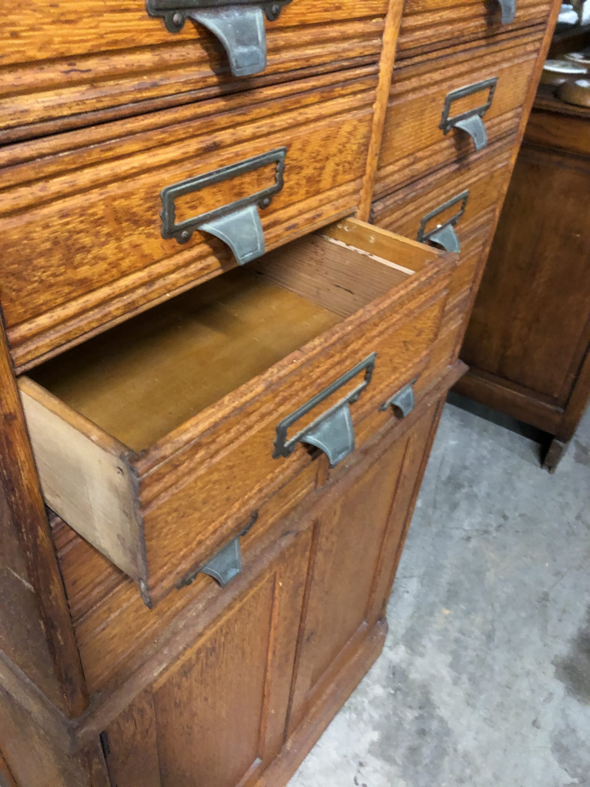 A Victorian oak file cabinet - South Perth Antiques & Collectables