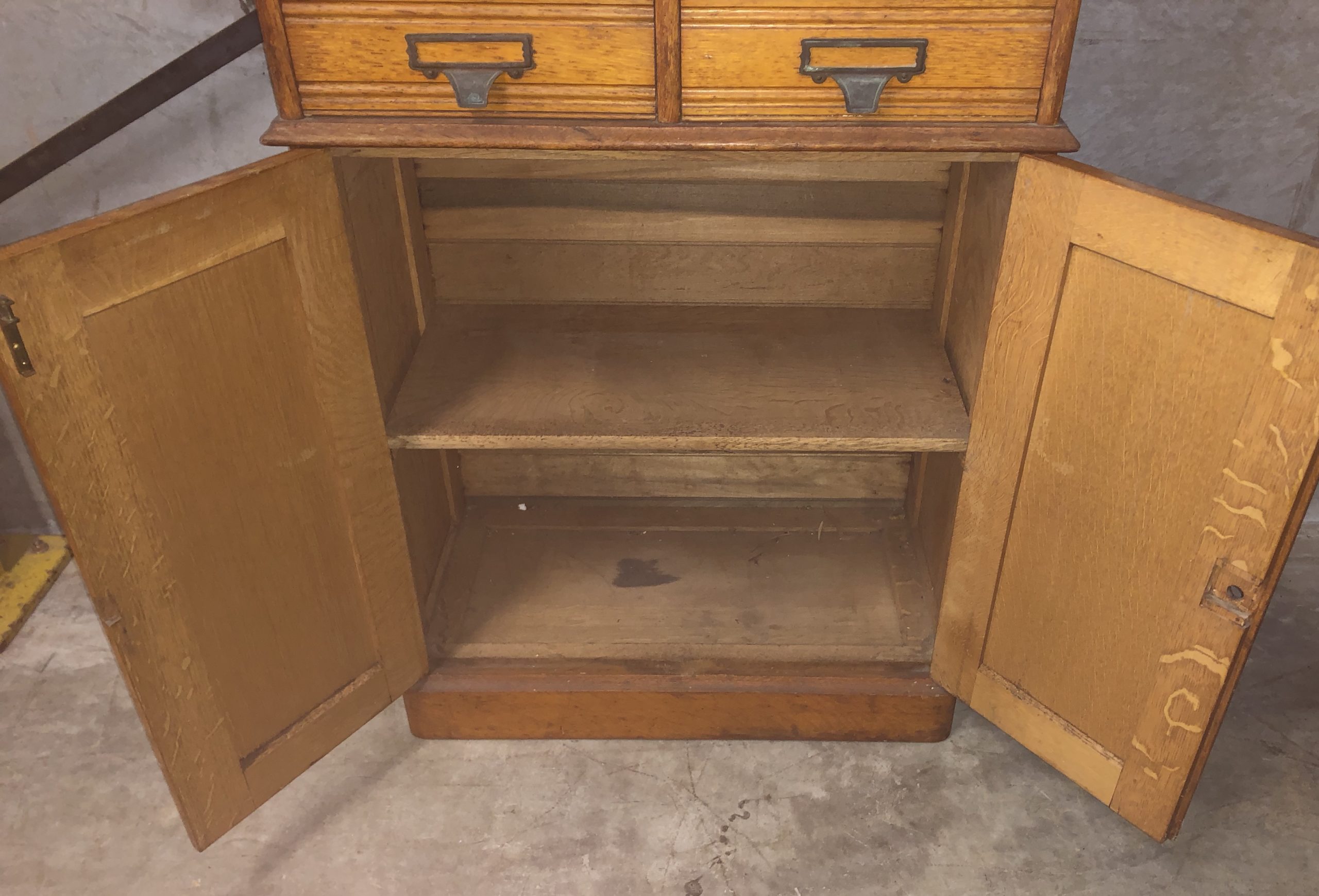 A Victorian oak file cabinet - South Perth Antiques & Collectables