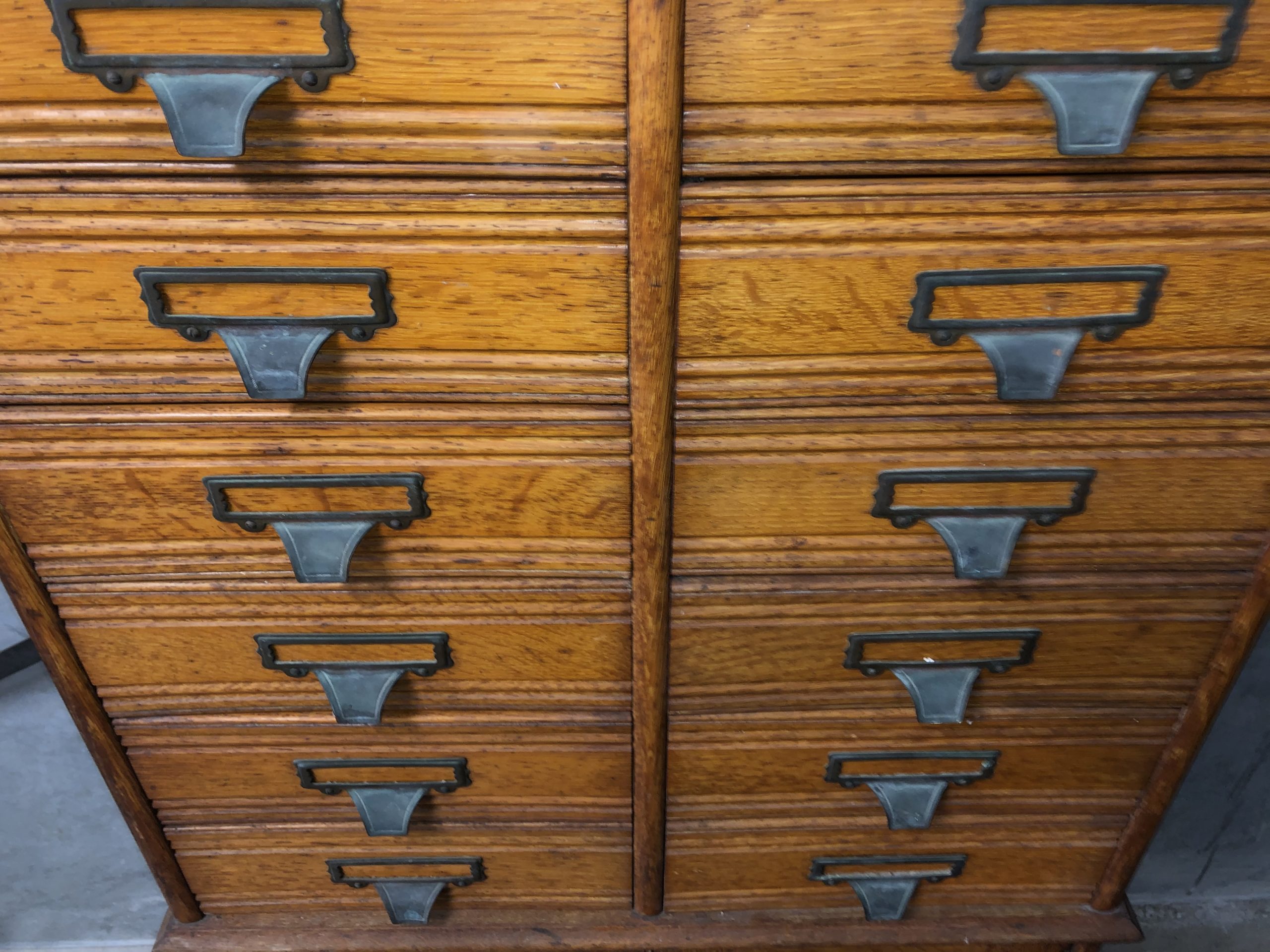 A Victorian oak file cabinet - South Perth Antiques & Collectables