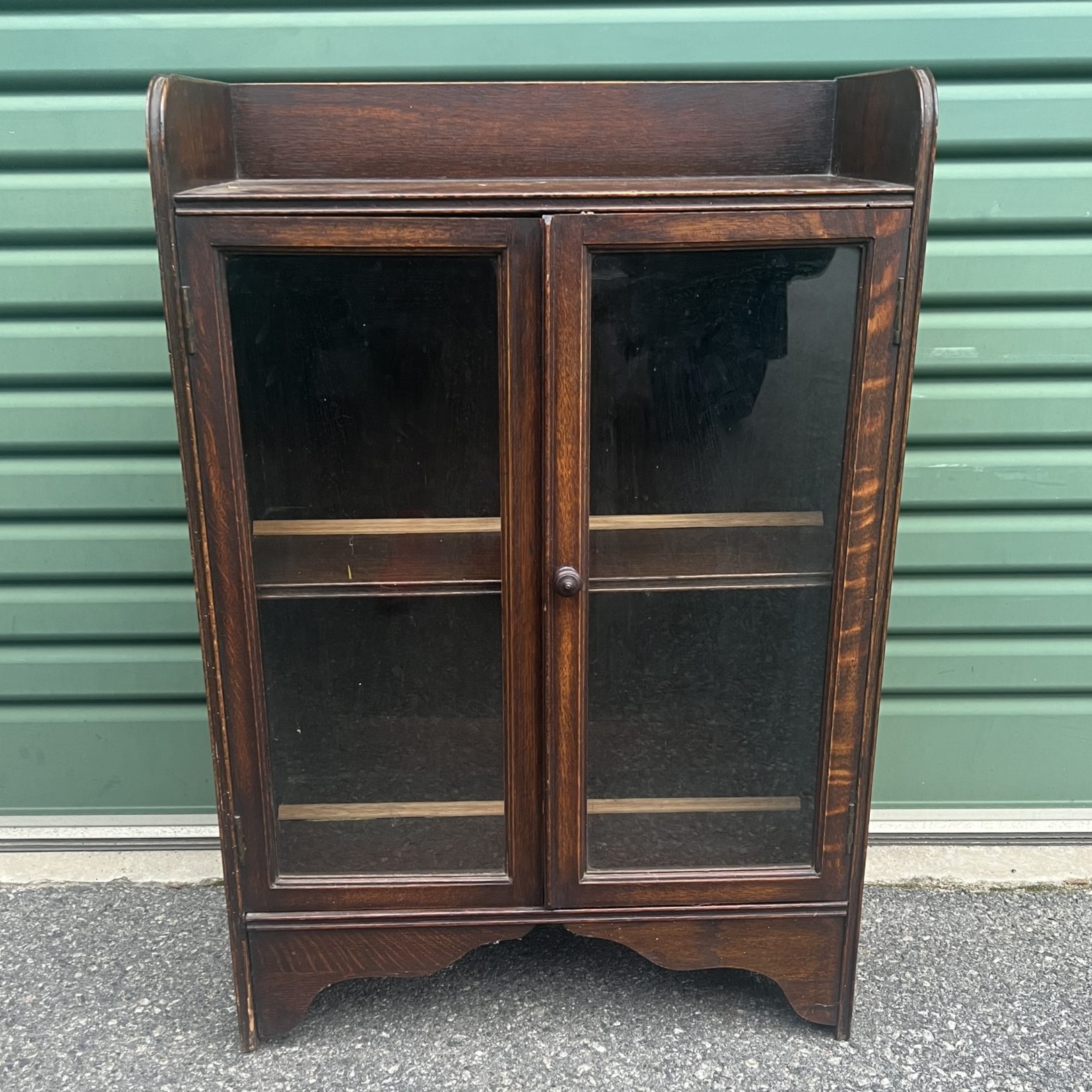 A small Edwardian oak enclosed bookcase - South Perth Antiques ...