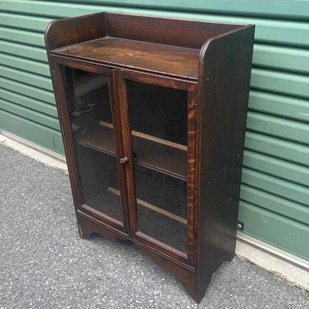 A small Edwardian oak enclosed bookcase - South Perth Antiques ...