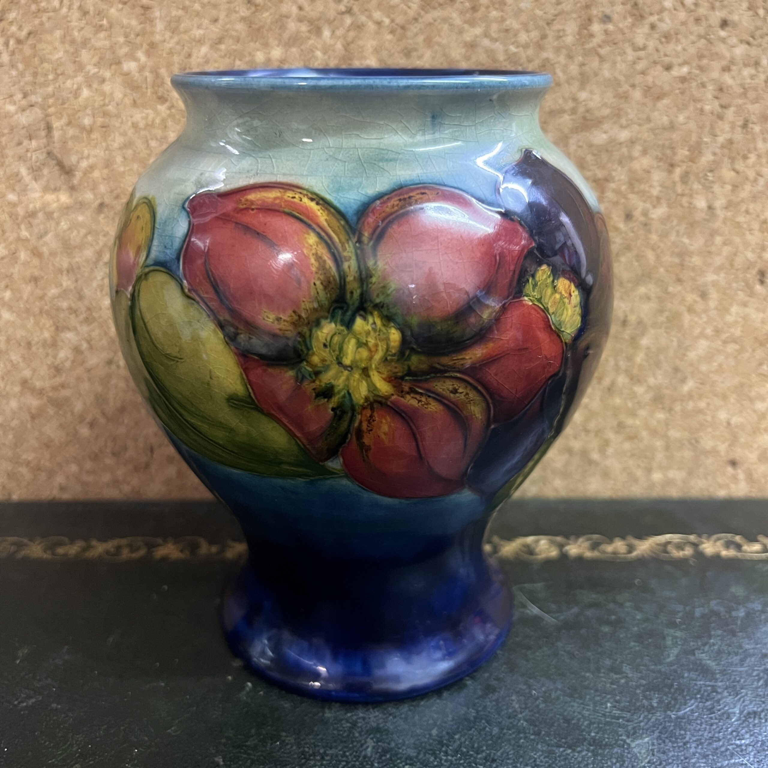 A William Moorcroft Clematis vase - South Perth Antiques & Collectables