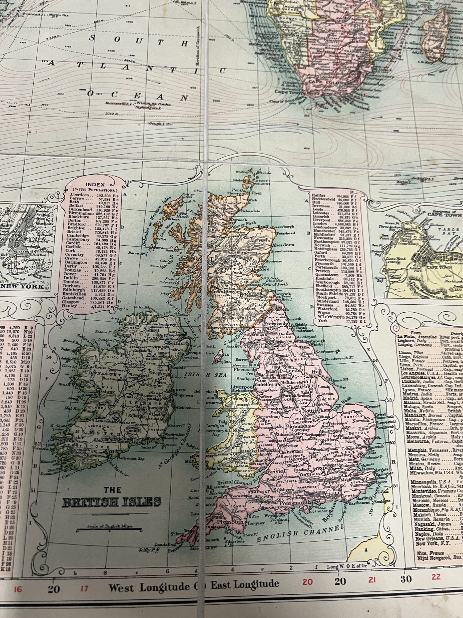 Bacon's new chart mercators map of the world 1908. - South Perth ...