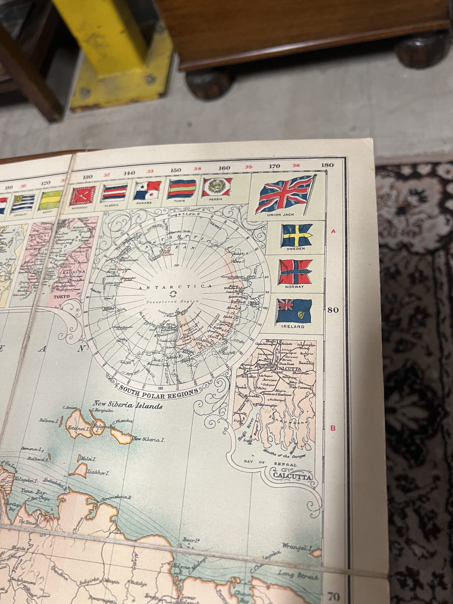 Bacon's new chart mercators map of the world 1908. - South Perth ...