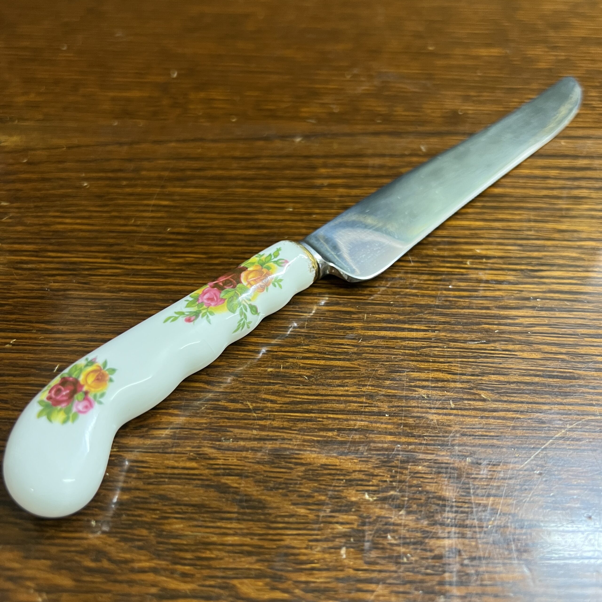 A Royal Albert Old Country Roses cake Knife - South Perth Antiques ...