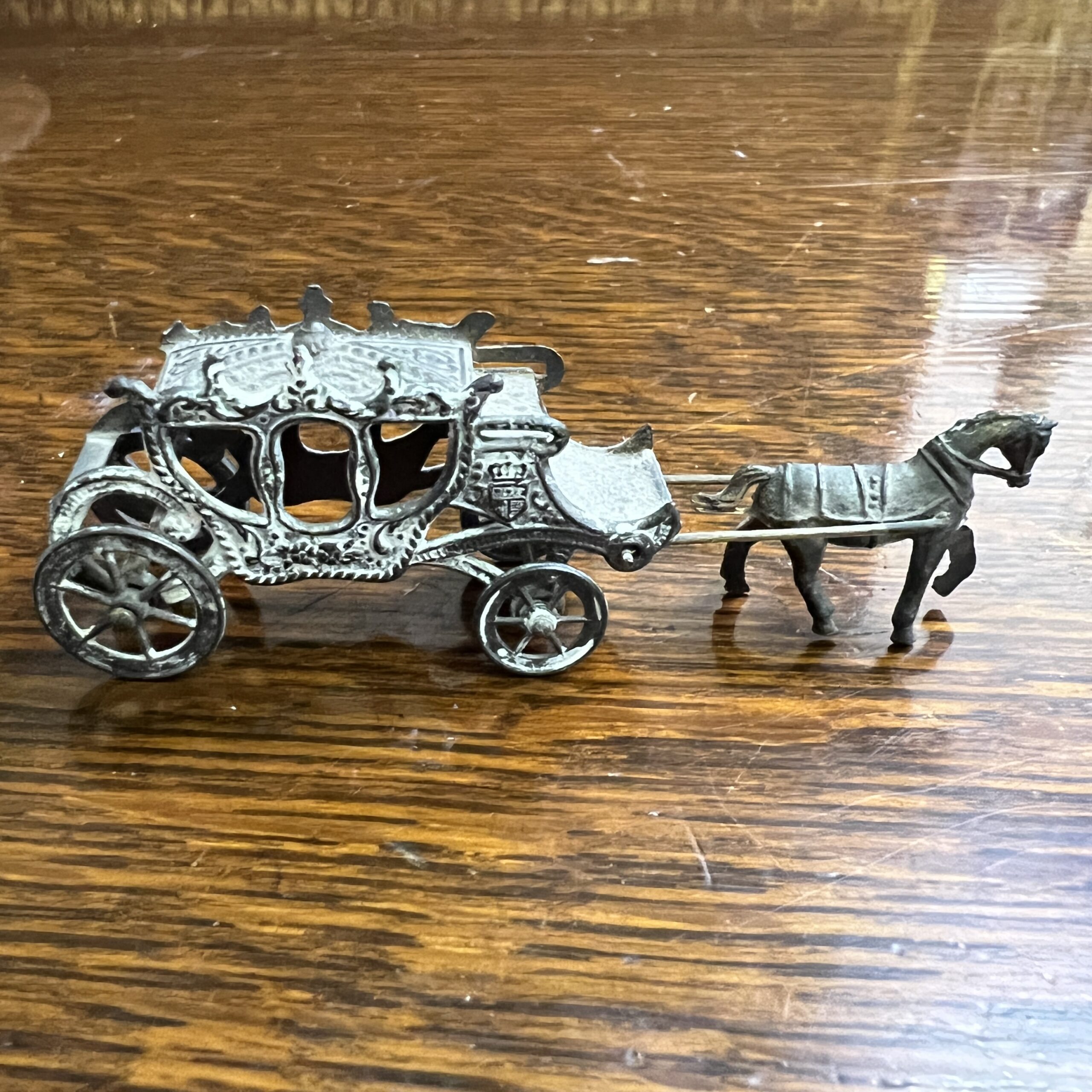 A die cast miniature commemorative English horse drawn Royal carriage ...